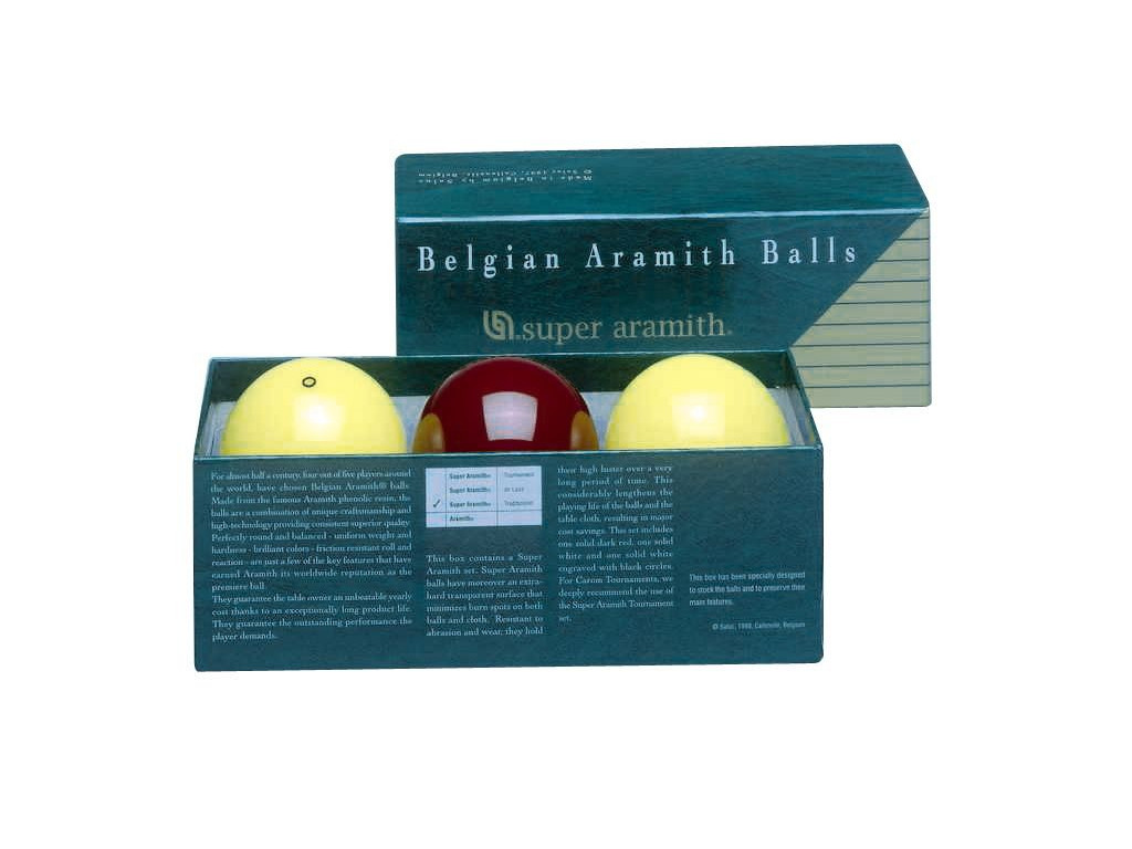 Billes de billard français SUPER ARAMITH Traditional - 61.5 mm ...